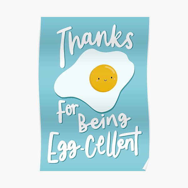 "Funny Thank You Card- Punny card- Thank you for being Egg-cellent ...