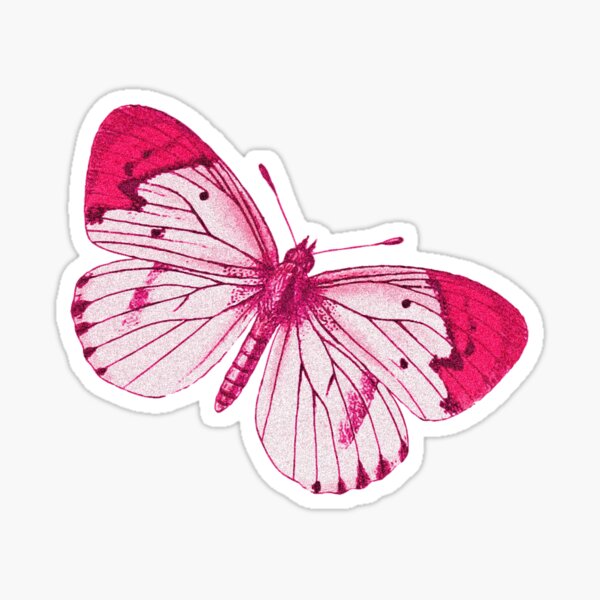 "Red butterfly" Sticker for Sale by AssoumptaSympa | Redbubble