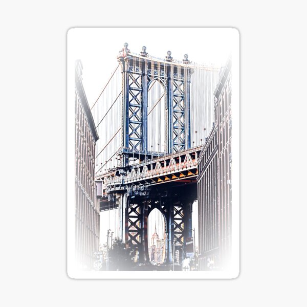 "Manhattan Bridge Art" Sticker for Sale by codepuns | Redbubble