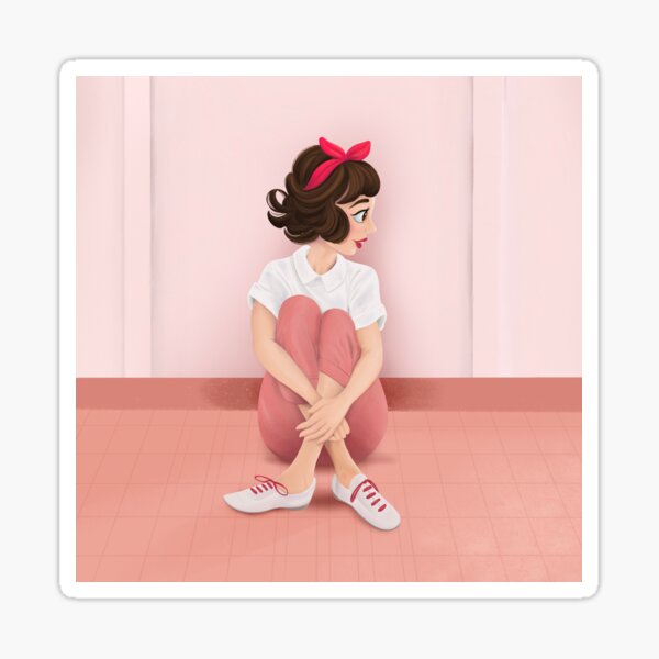 "Waiting" Sticker for Sale by LunarFoxID | Redbubble