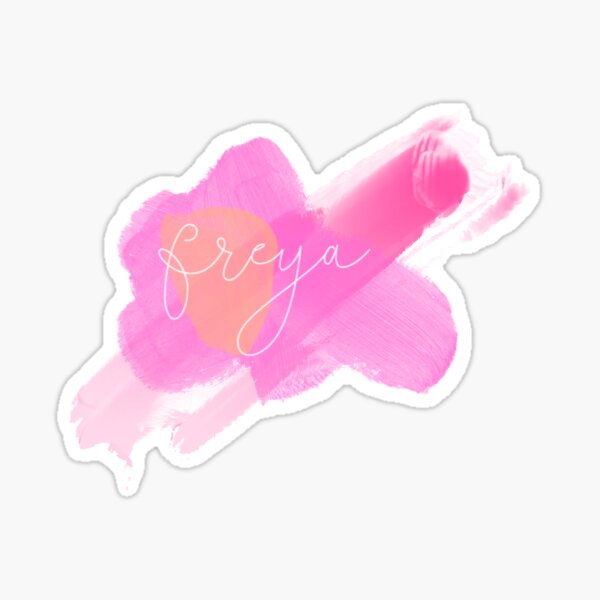 "Freya ~ pink and white personalised baby/ kids" Sticker for Sale by ...