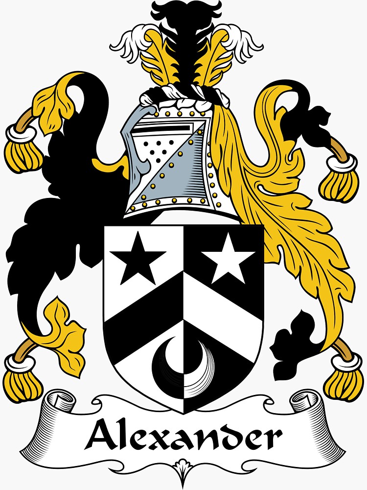 "Alexander Coat of Arms / Alexander Family Crest" Sticker for Sale by ...