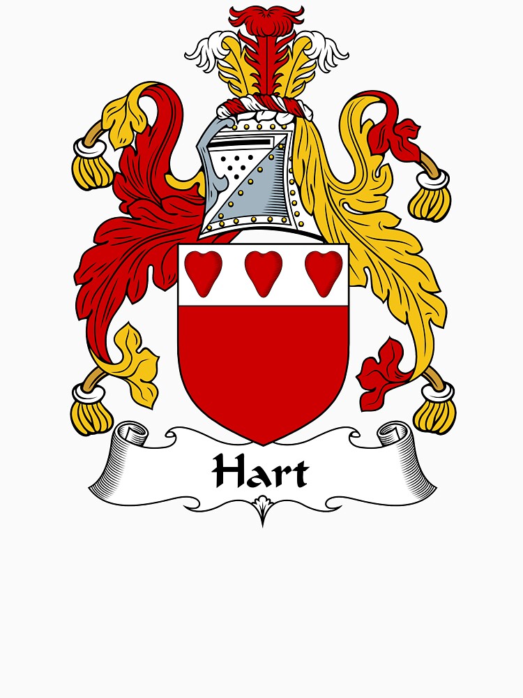 "Hart Coat of Arms / Hart Family Crest" T-shirt for Sale by ...