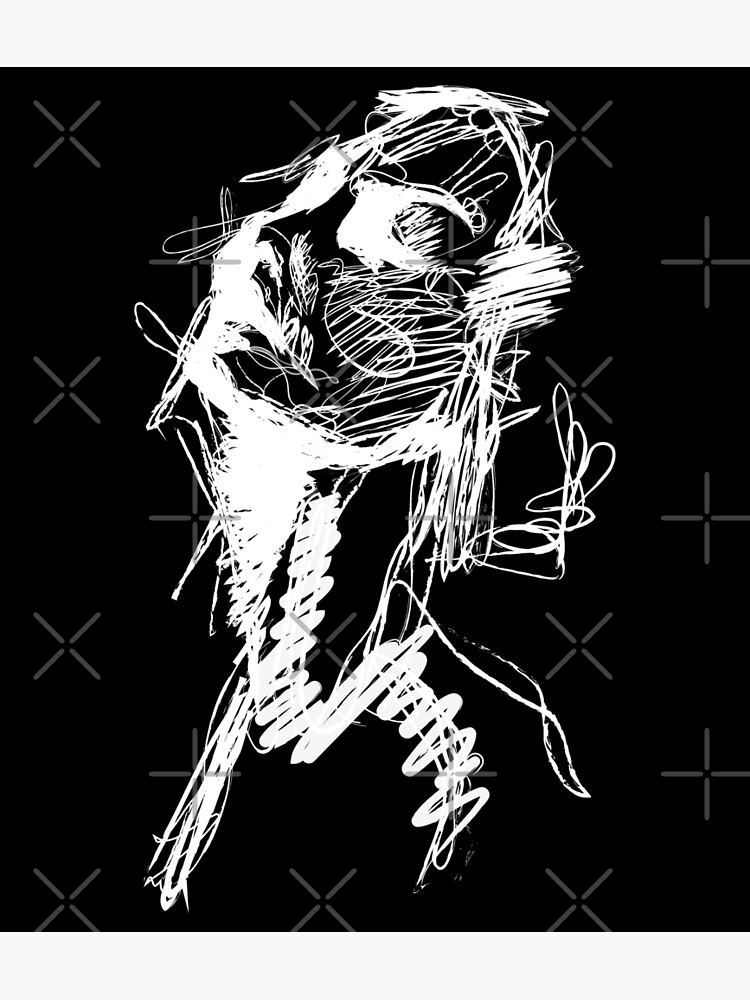 "Charcoal ink pastel beautiful woman white art" Art Print for Sale by ...