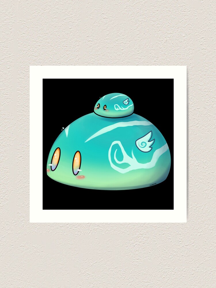 "Genshin Impact Cute Anemo Slime" Art Print by TunafishArt | Redbubble