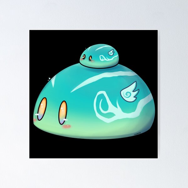 "Genshin Impact Cute Anemo Slime" Poster for Sale by TunafishArt ...