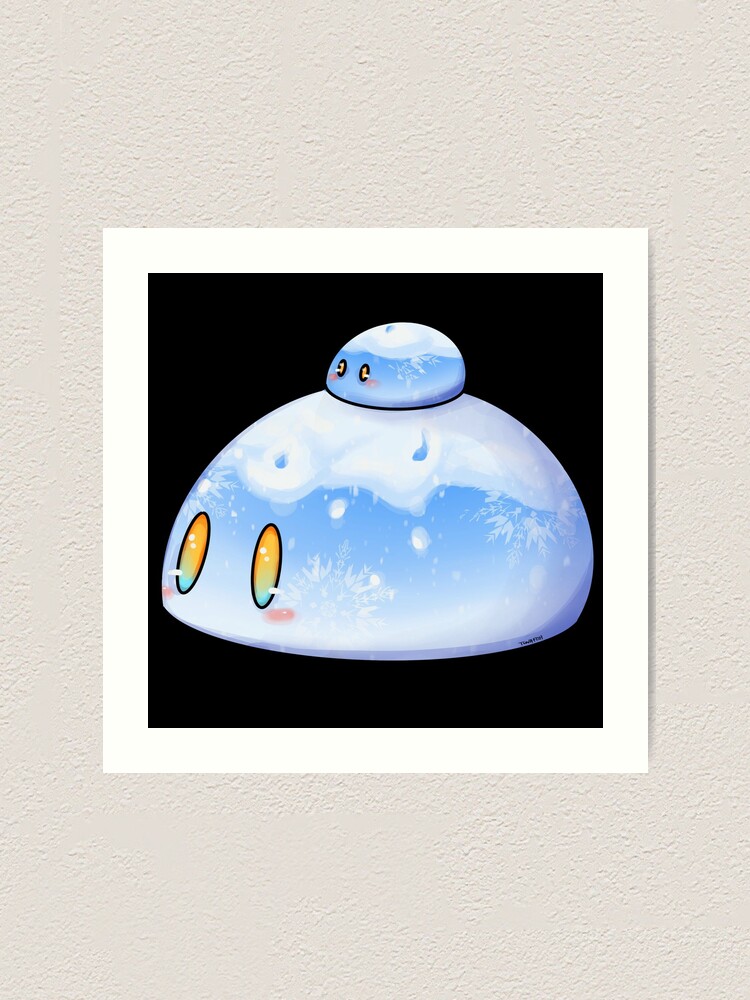 "Genshin Impact Cute Cryo Slime" Art Print for Sale by TunafishArt ...