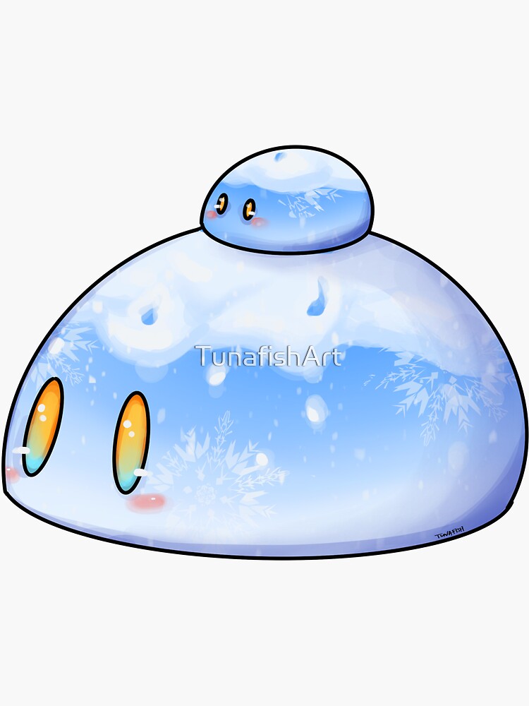"Genshin Impact Cute Cryo Slime" Sticker for Sale by TunafishArt ...