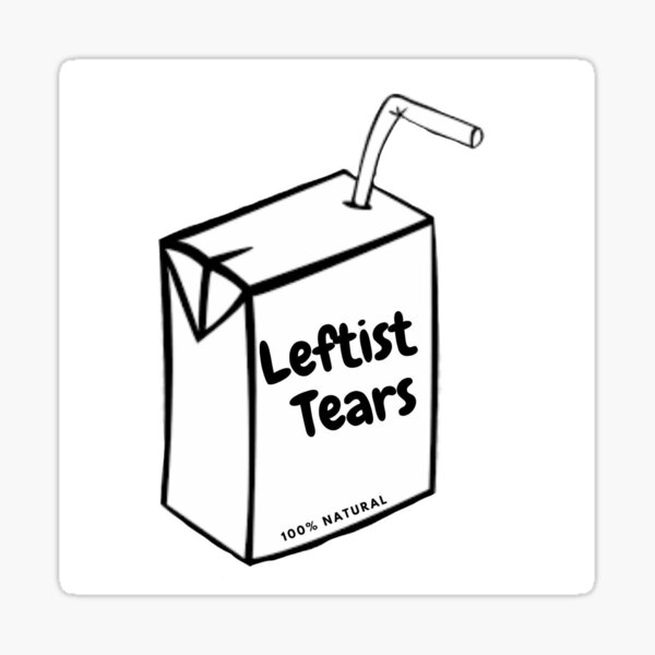 "Leftist Tears Juice Box" Sticker by stfurman | Redbubble