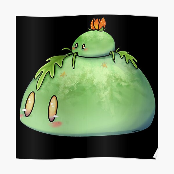 Póster «Genshin Impact Cute Dendro Slime» de TunafishArt | Redbubble