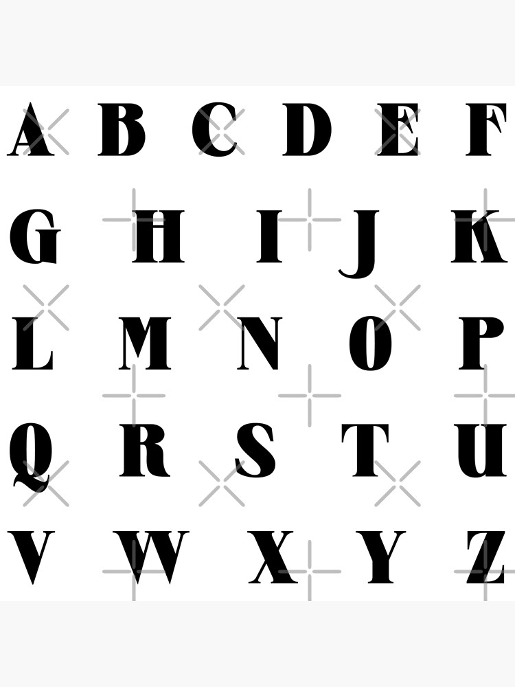 Alfabeto De Letras Mayúsculas Elegante