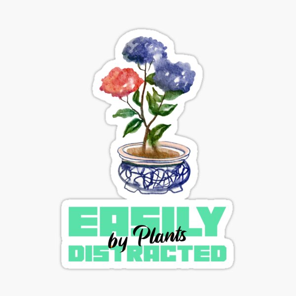 "Distracted By Plants - Watercolor Roses" Sticker for Sale by Bliss ...