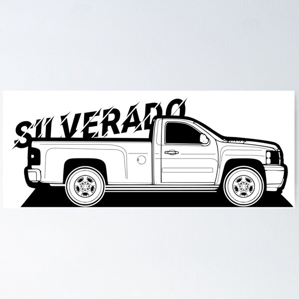 "Chevy Silverado Truck" Poster for Sale by IssKa | Redbubble