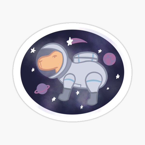 "Space Capybara" Sticker by Jessky-Designs | Redbubble