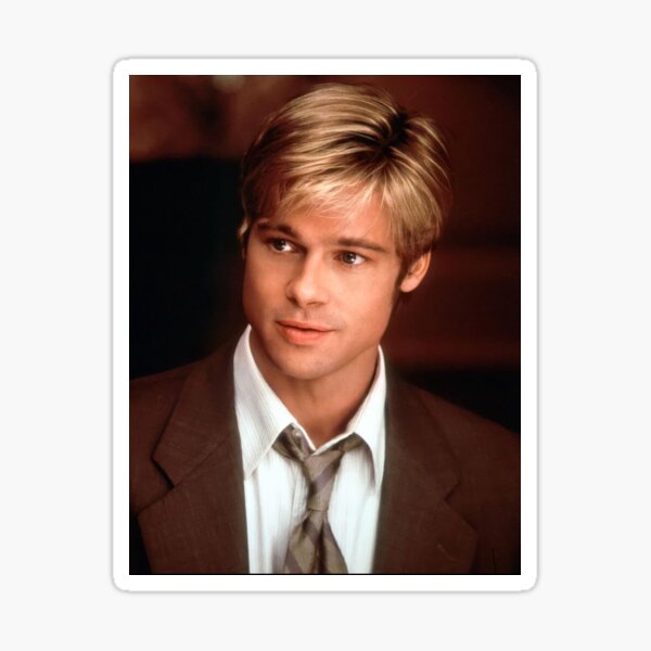 "Young Brad Pitt" Sticker for Sale by molithesecond | Redbubble