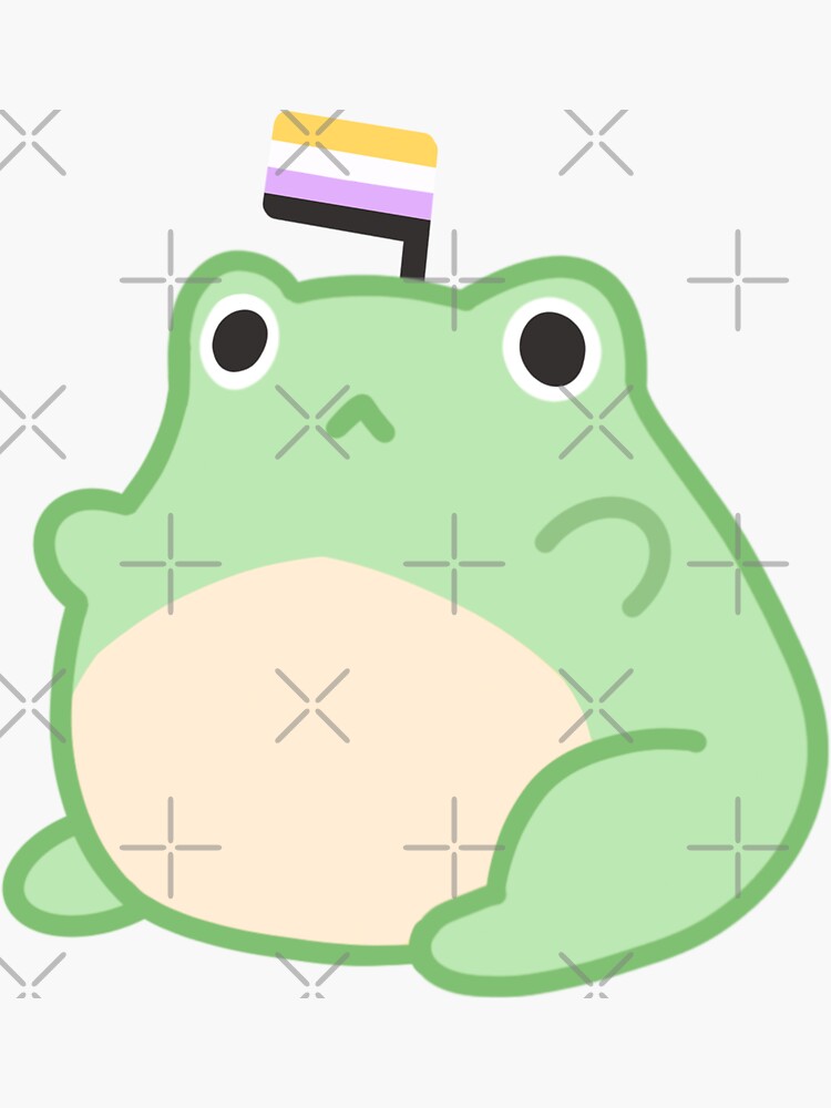 "Non-Binary Rights Frog" Sticker for Sale by ArtographyGT | Redbubble