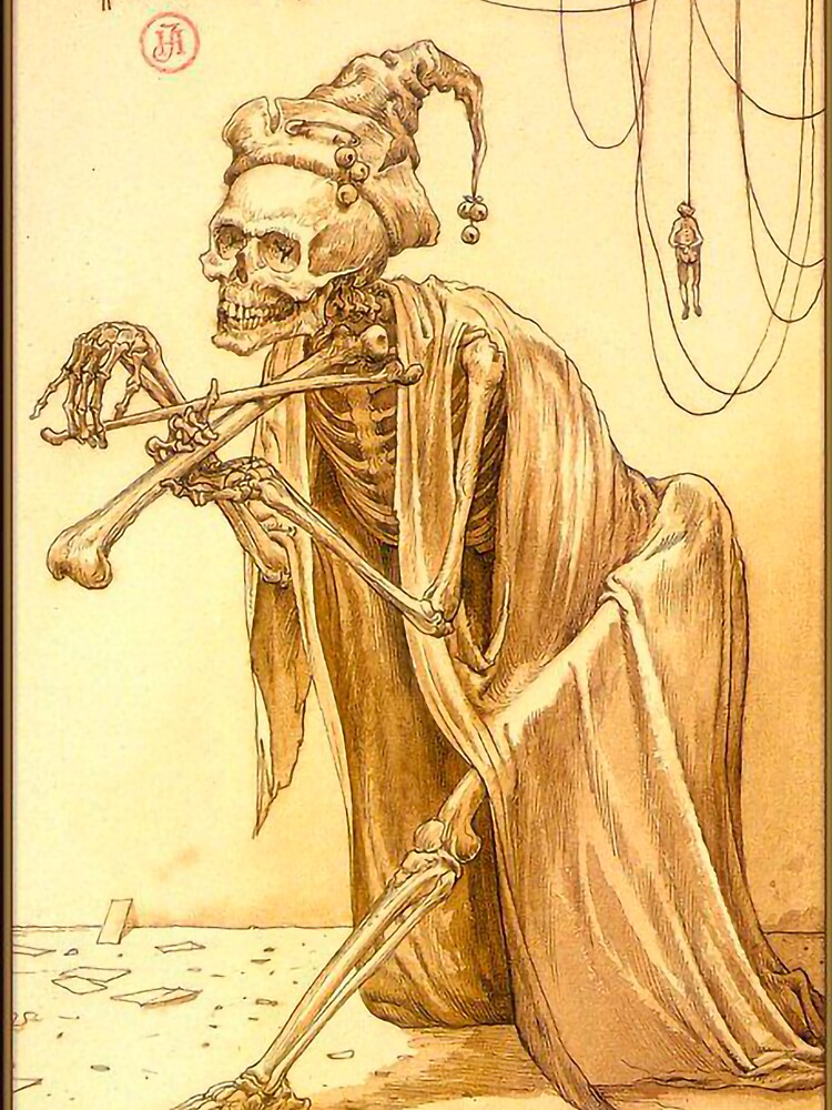 "Skeleton playing bone fiddle by John Huss" T-shirt by IndieArtDream ...