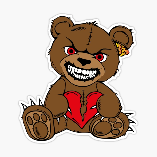 Evil Teddy Bear Stencil