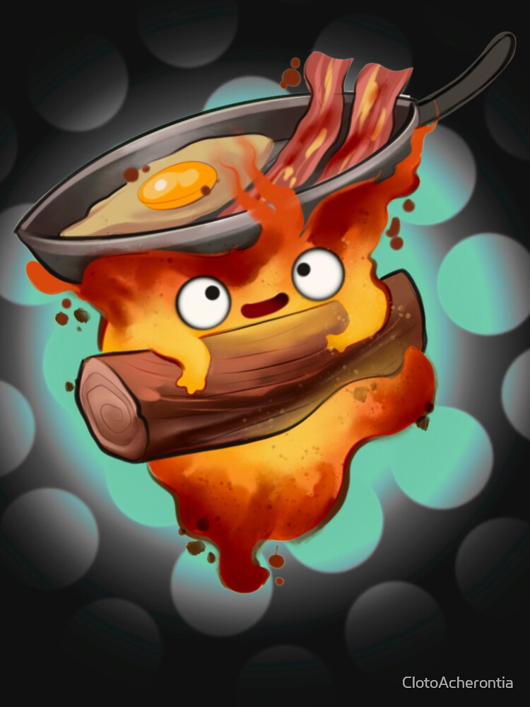 "Calcifer " T-shirt for Sale by ClotoAcherontia | Redbubble | manga t ...