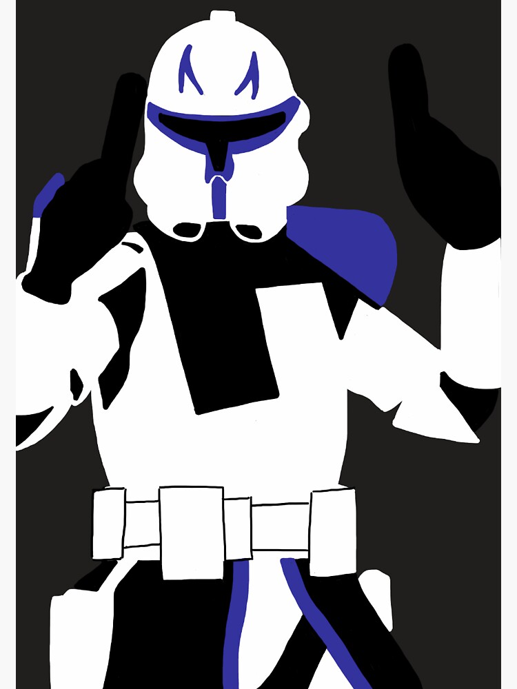 "Captain Rex sticker design " Sticker for Sale by stickersglow | Redbubble