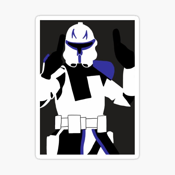 "Captain Rex sticker design " Sticker for Sale by stickersglow | Redbubble
