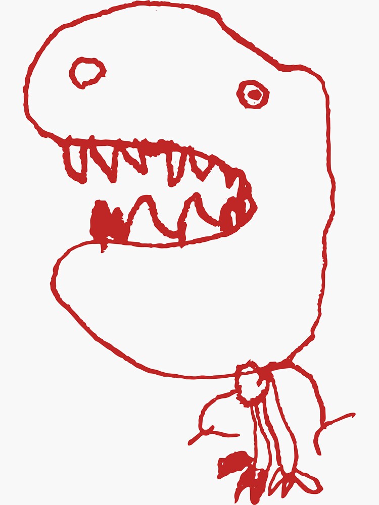 "Buddy the T. Rex" Sticker by munchkin-art | Redbubble