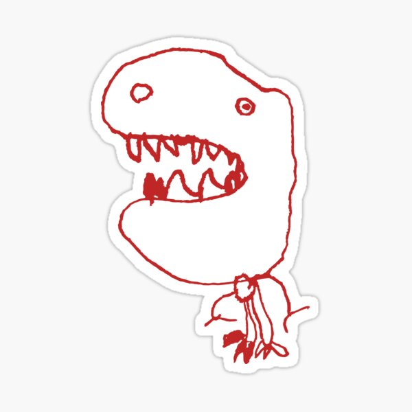 "Buddy the T. Rex" Sticker by munchkin-art | Redbubble