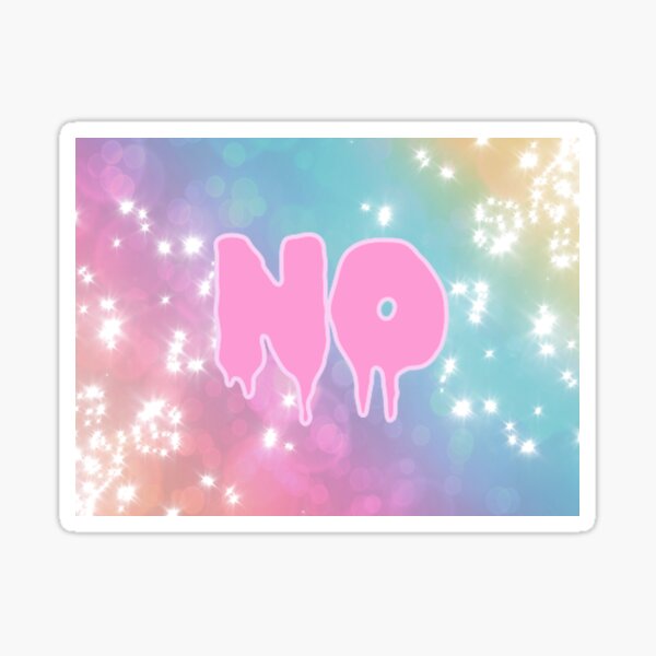 "NO." Sticker by immunetogravity | Redbubble