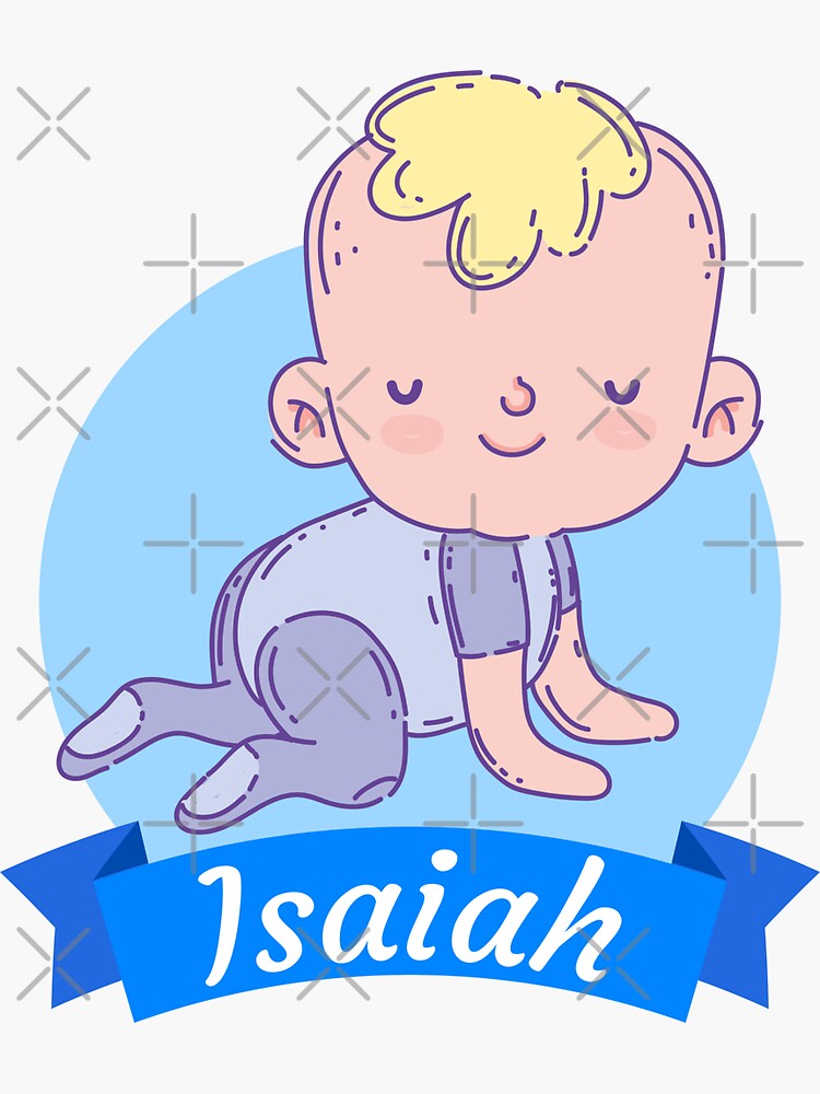 "Isaiah Boy names for babies" Sticker for Sale by Piztees | Redbubble