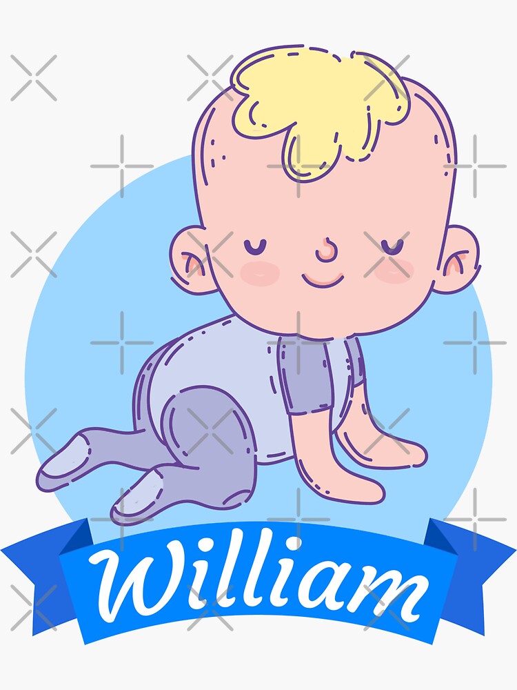 "William Boy names for babies" Sticker for Sale by Piztees | Redbubble