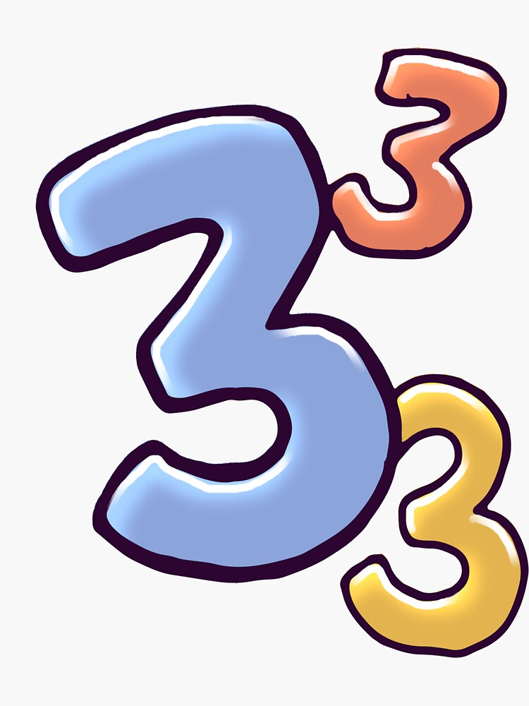 "Cool Number 3 graphics, twinkles" Sticker for Sale by Pelumii | Redbubble