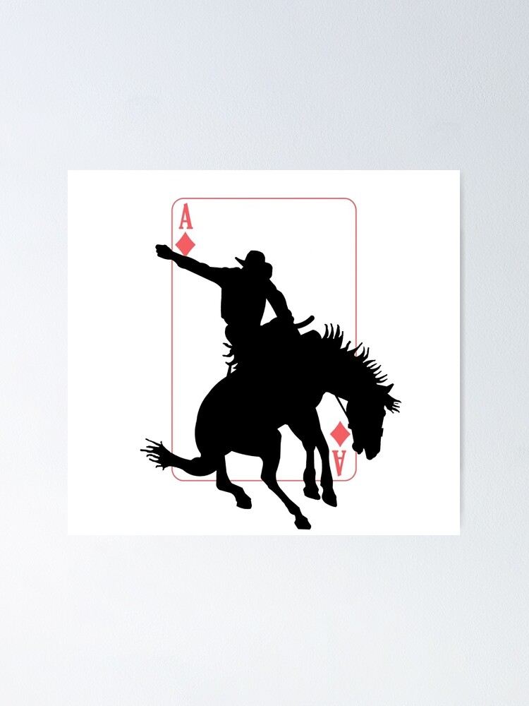 "Western Cowboy Horse Playing Card Rodeo Wild West Western Riding ...
