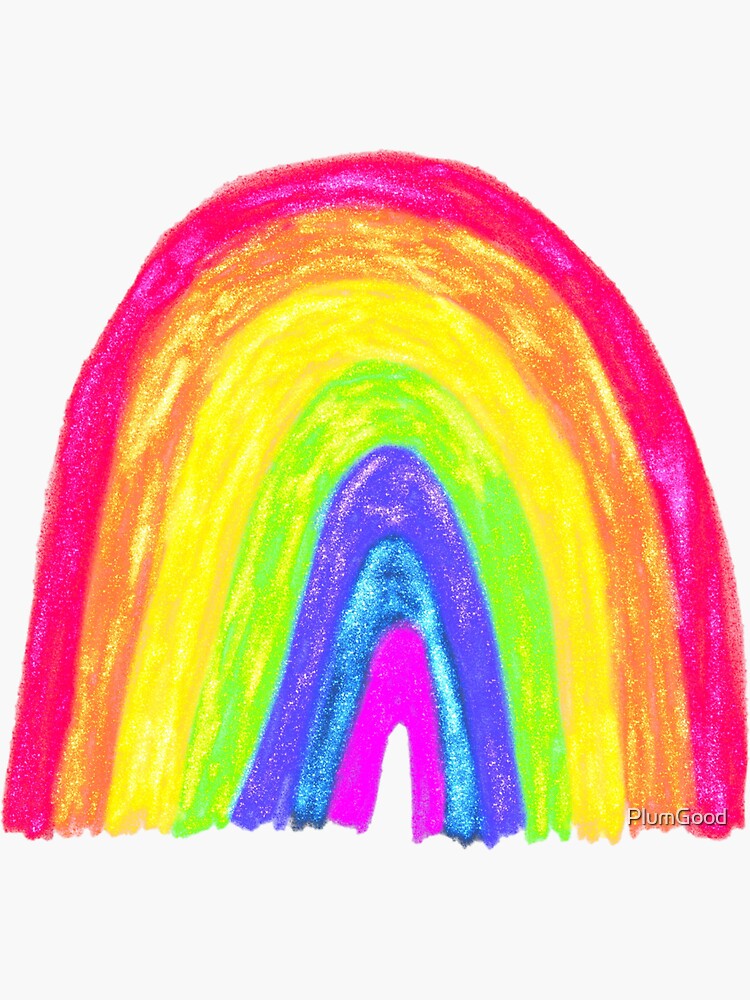 "Hand Drawn Colorful Rainbow Roy G Biv " Sticker by PlumGood | Redbubble