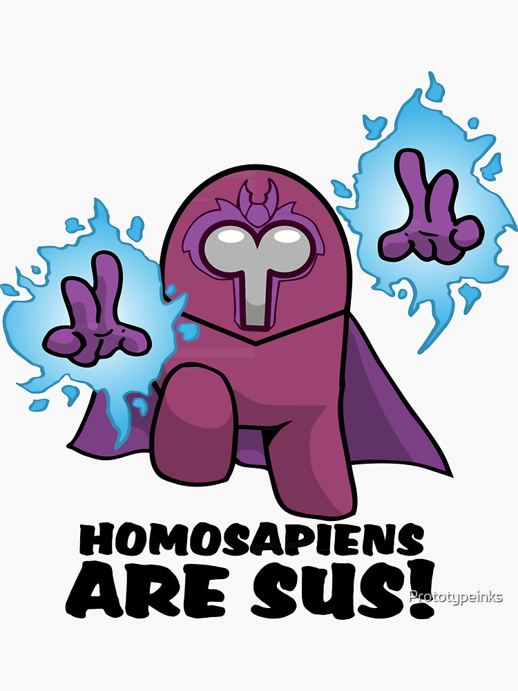 "Humans are SUS" Sticker for Sale by Prototypeinks | Redbubble