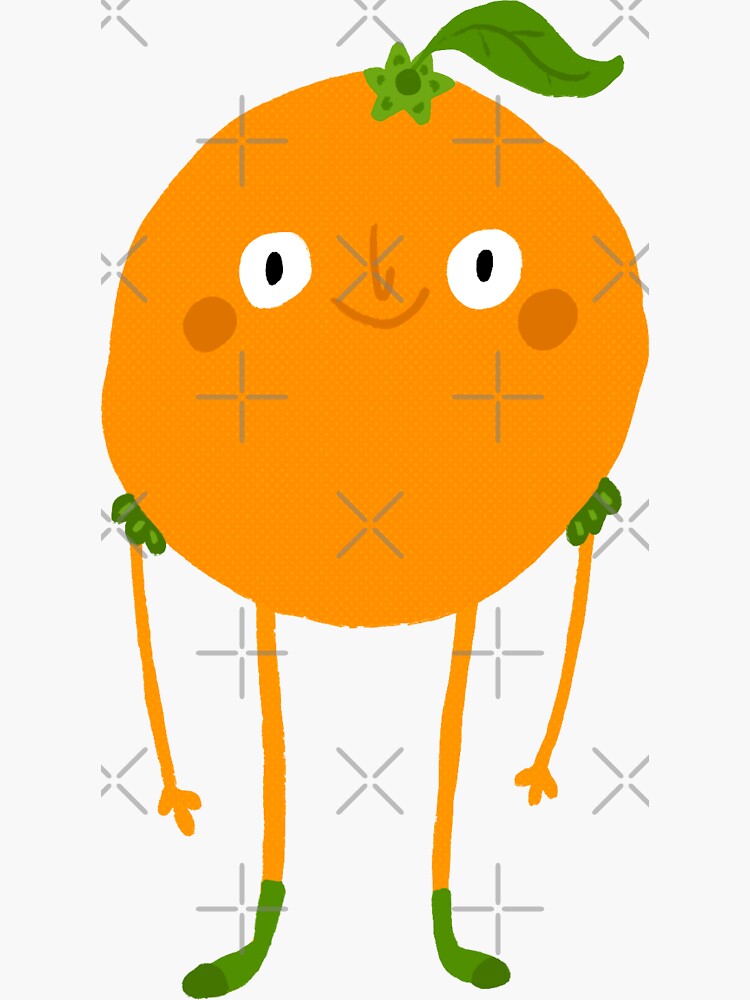 "Orange man " Sticker for Sale by Runny-Honey | Redbubble