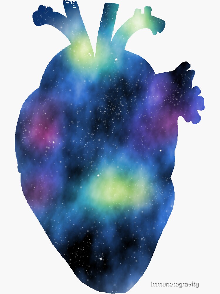 "galaxy heart" Sticker for Sale by immunetogravity | Redbubble