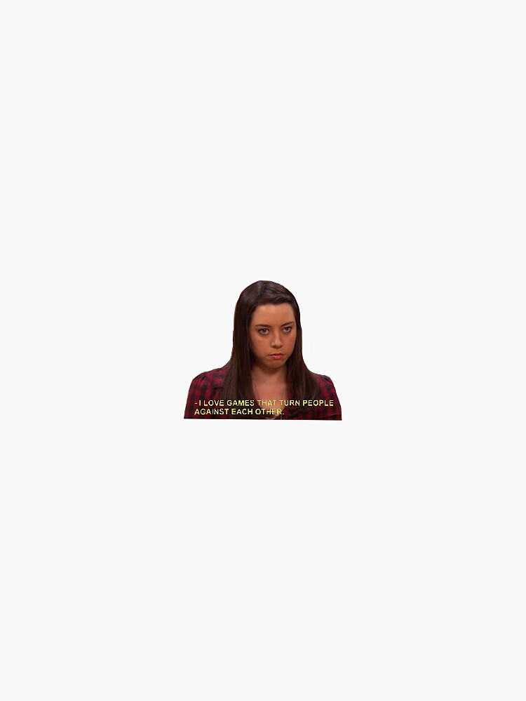 "April Ludgate Games Quote" Sticker for Sale by Smith9615 | Redbubble