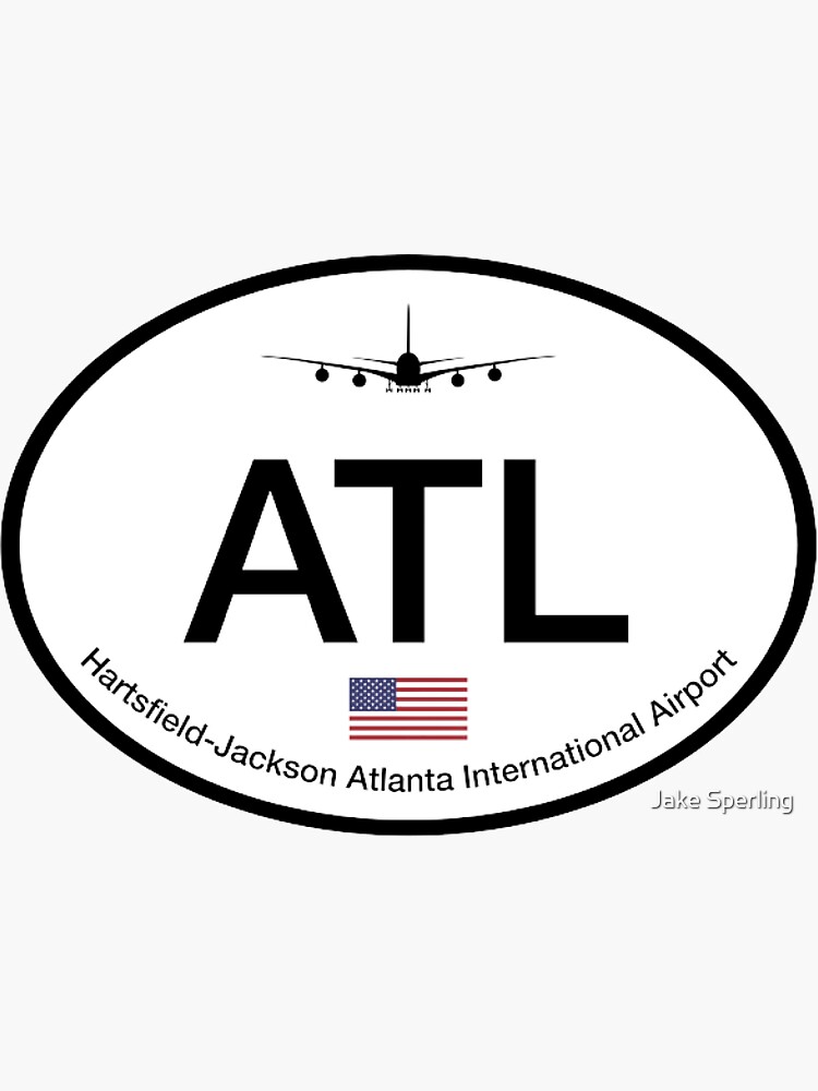"ATL - Hartsfield-Jackson Atlanta International Airport" Sticker for ...