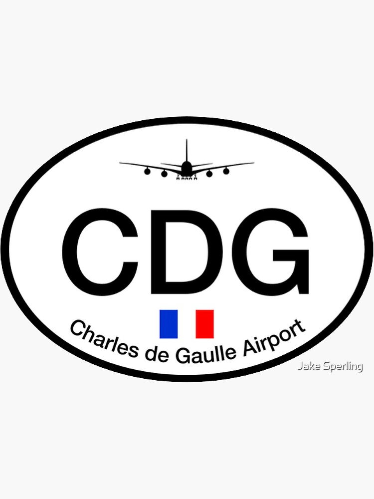 "CDG - Charles de Gualle Airport" Sticker for Sale by Jake Sperling ...