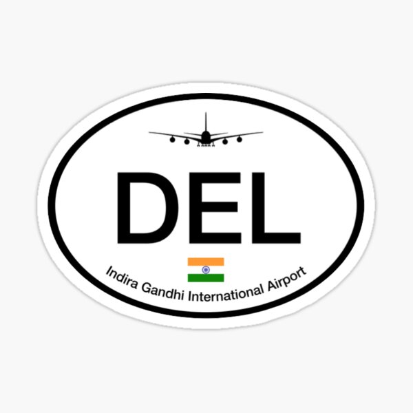 "DEL - Indira Gandhi International Airport" Sticker for Sale by ...