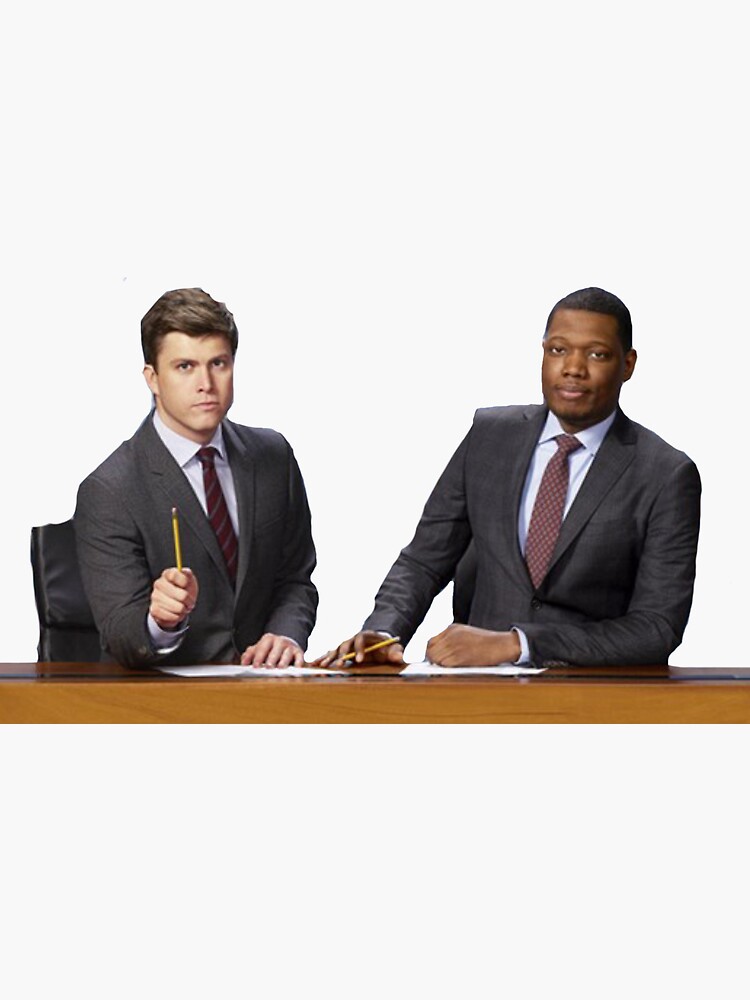 "SNL Michael Che Colin Jost Weekend Update Promo" Sticker for Sale by ...