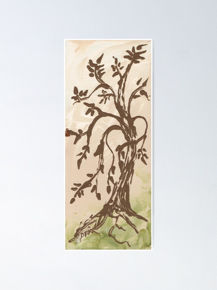 "Young Willow Tree, Going With the Flow" Poster by ArtByDrax | Redbubble