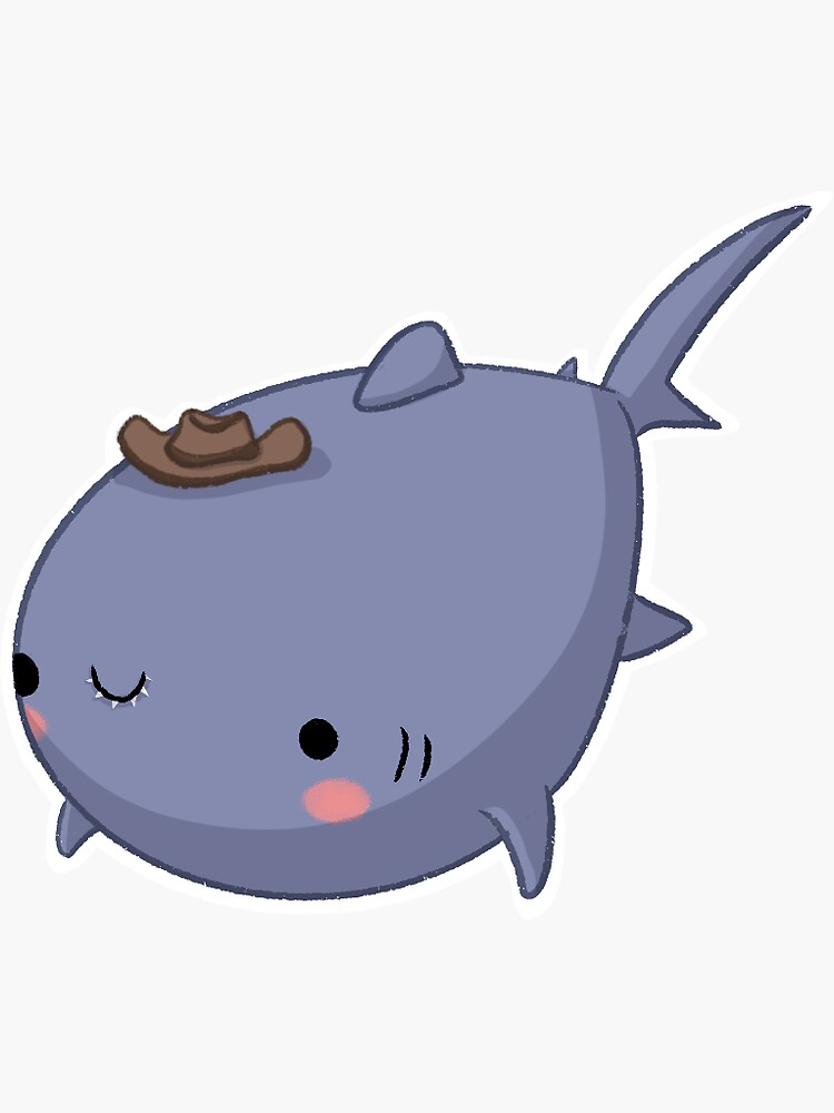 "Shark with Cowboy Hat" Sticker for Sale by CreativelyChloe | Redbubble
