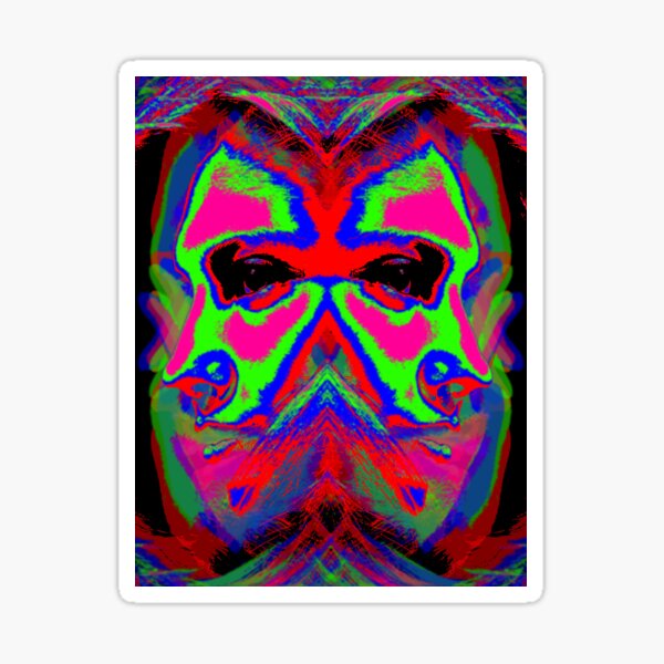 "Infrared Faces" Sticker by GrimDork | Redbubble
