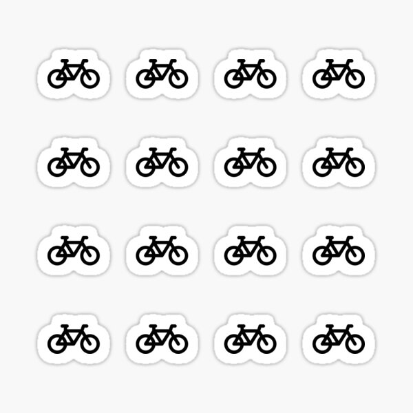 "Bicycle sticker pack - 16 bike icons" Sticker for Sale by ...