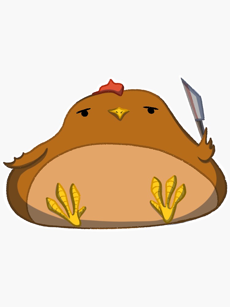 "Menacing Chicken" Sticker for Sale by CreativelyChloe | Redbubble