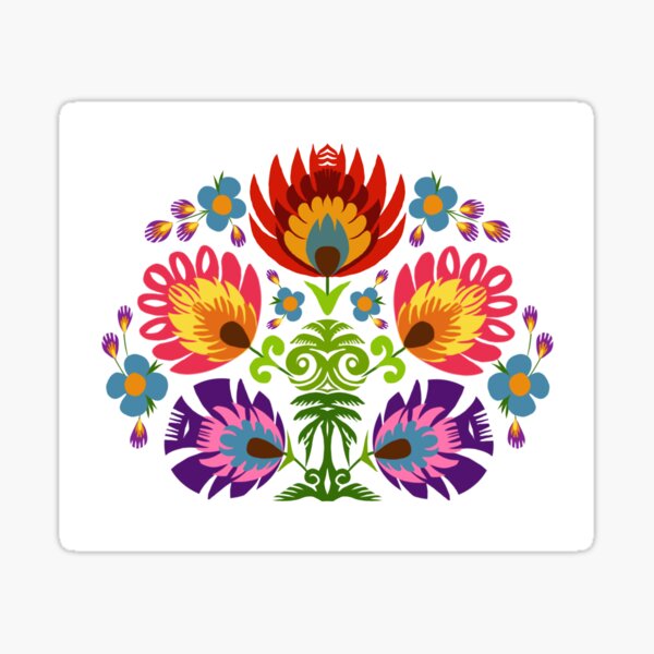 "Polish Folk Art Wycinanki " Sticker for Sale by Nixpaints | Redbubble