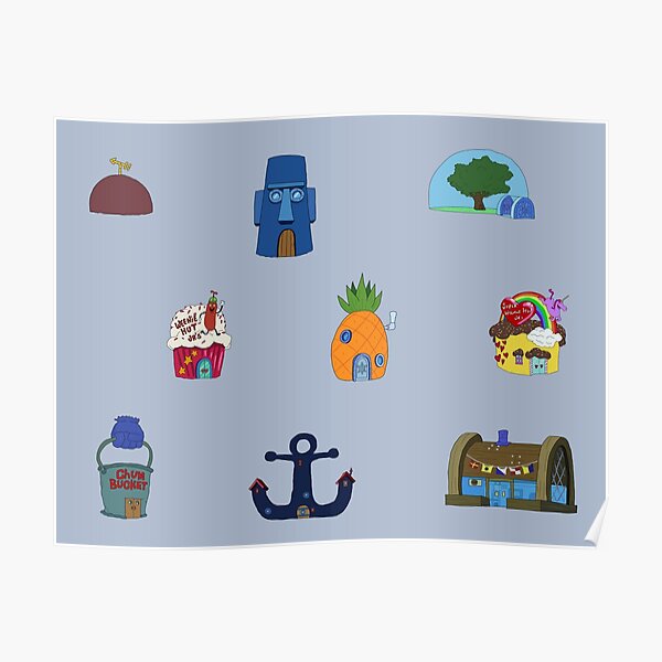 "Bikini Bottom" Poster for Sale by thebcarts | Redbubble