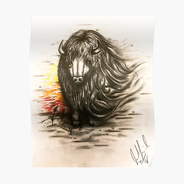 "Ghost of the Buffalo Rider" Poster by Jailbirds | Redbubble