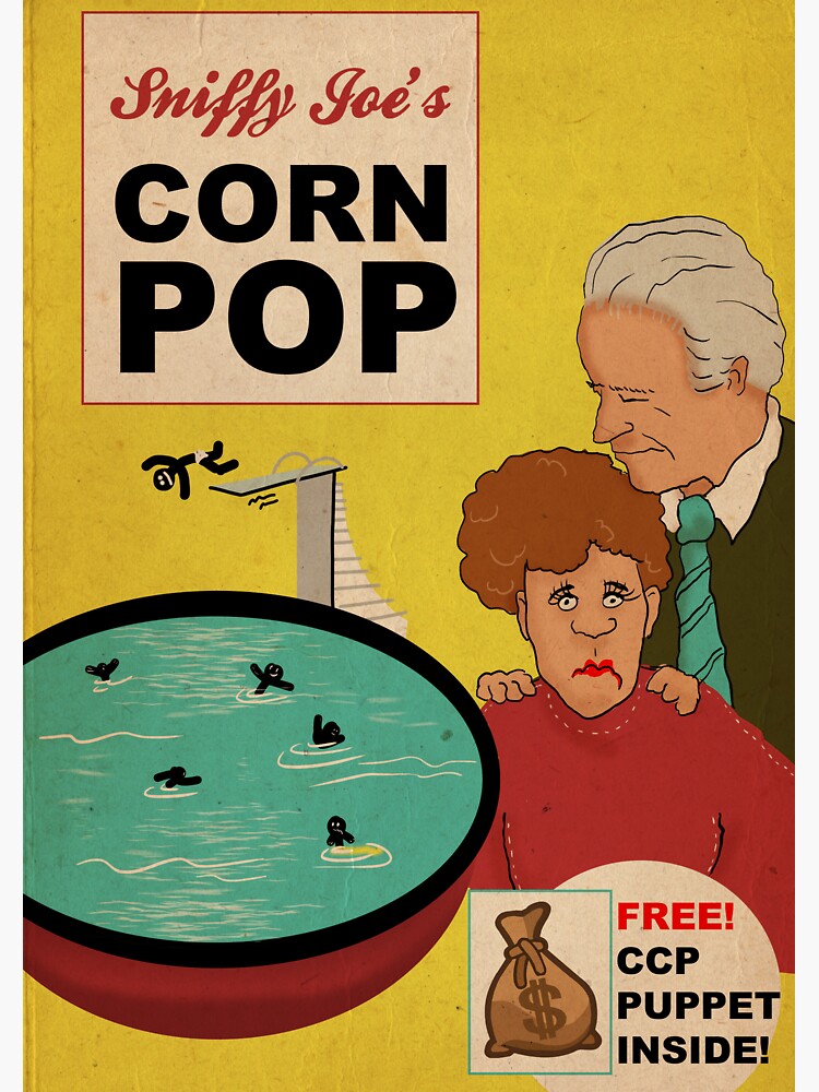 "Sniffy Joe Biden's Cornpop! cerial (vintage edition)" Sticker for Sale ...